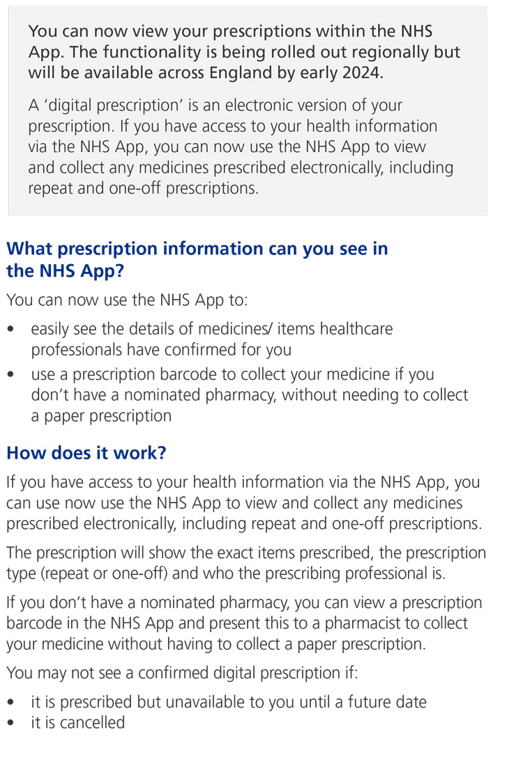 NHS App and Account - The Earlsfield Practice